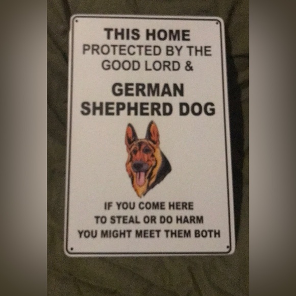 unbranded | Dog | Protected By The Lord German Shepherd Metal Beware Of ...